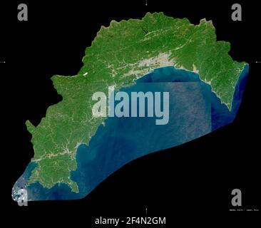 Kochi, prefecture of Japan. High resolution satellite map Stock Photo ...