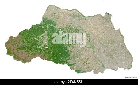 Saitama, prefecture of Japan. High resolution satellite map. Locations ...