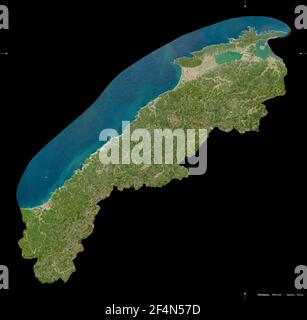 Shimane, prefecture of Japan. High resolution satellite map Stock Photo ...