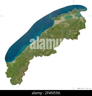 Shimane, prefecture of Japan. High resolution satellite map Stock Photo ...