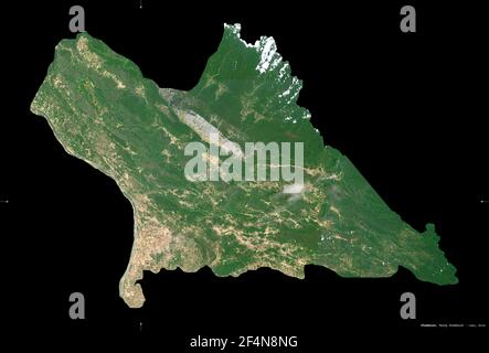 Khammouan, province of Laos. High resolution satellite map. Locations ...
