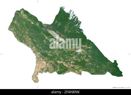 Khammouan, province of Laos. High resolution satellite map. Locations ...