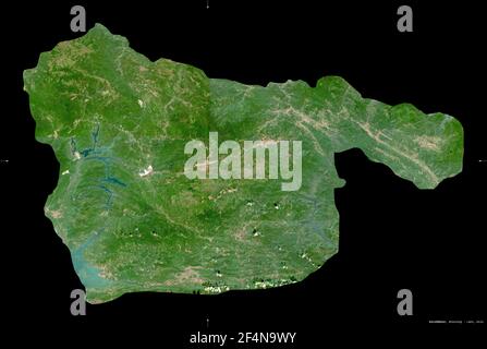 Xaisomboun, special region of Laos. High resolution satellite map Stock ...