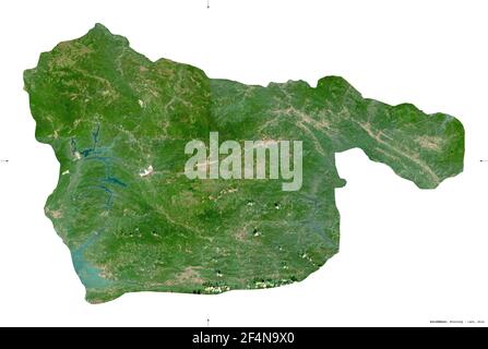 Xaisomboun, special region of Laos. High resolution satellite map Stock ...