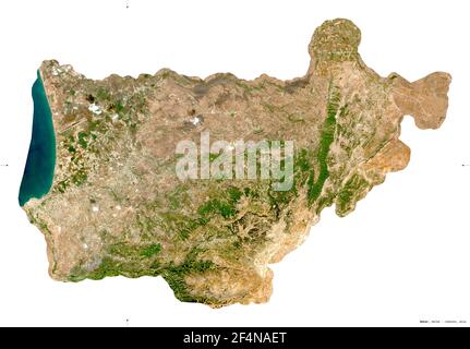 Akkar, governorate of Lebanon. High resolution satellite map Stock ...