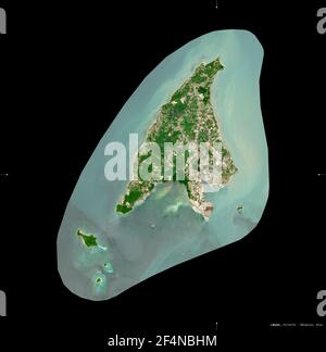 Labuan, federal territory of Malaysia. High resolution satellite map ...