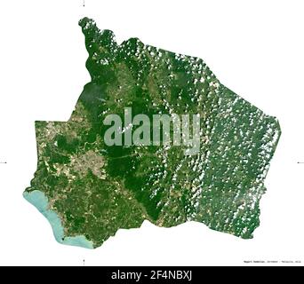 Negeri Sembilan, state of Malaysia. High resolution satellite map Stock ...