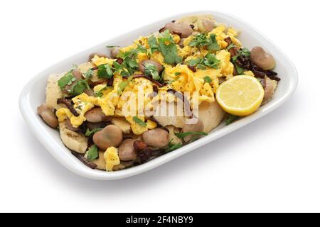 bagila bil dihin, iraqi breakfast; boiled dried broad beans and ...