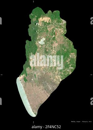 Perlis, state of Malaysia. High resolution satellite map Stock Photo ...