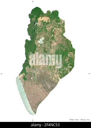 Perlis, state of Malaysia. High resolution satellite map Stock Photo ...