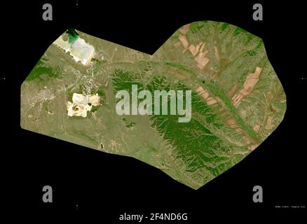 Orhon, municipality of Mongolia. High resolution satellite map ...