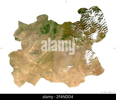 Tov, province of Mongolia. High resolution satellite map. Locations and ...