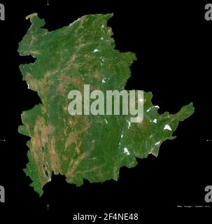 Shan, state of Myanmar. High resolution satellite map. Locations of ...