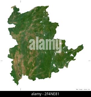 Shan, state of Myanmar. High resolution satellite map. Locations of ...