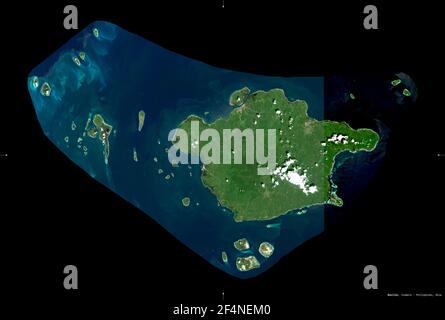 Basilan, province of Philippines. High resolution satellite map Stock ...