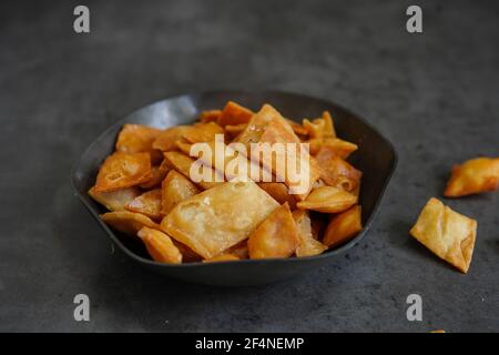Sweet Diamond cuts - Deep fried Kerala sweet snack with flour coated in ...