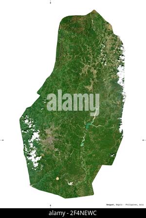 Benguet, province of Philippines. High resolution satellite map. Corner ...
