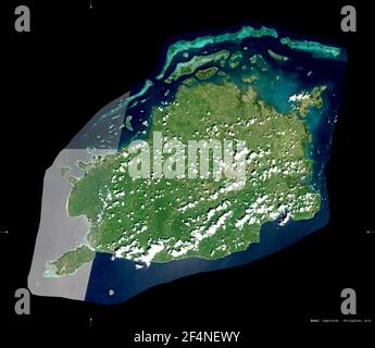 Bohol, province of Philippines. High resolution satellite map ...