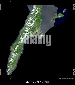 Cebu, province of Philippines. High resolution satellite map Stock ...