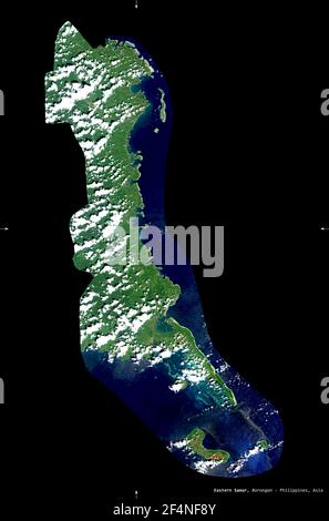 Eastern Samar, province of Philippines. High resolution satellite map ...