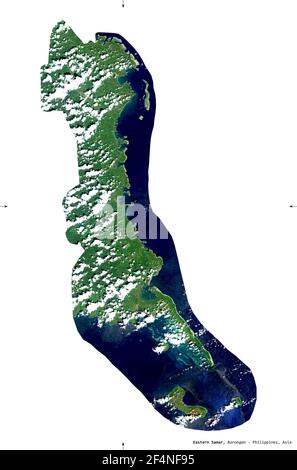 Eastern Samar, province of Philippines. High resolution satellite map ...