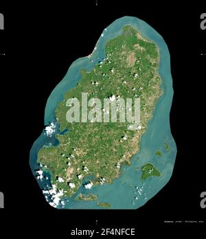 Guimaras, province of Philippines. High resolution satellite map ...