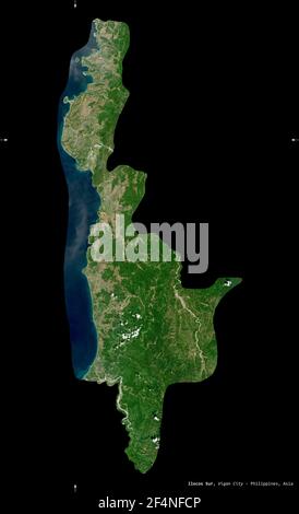 Ilocos Sur, province of Philippines. High resolution satellite map ...