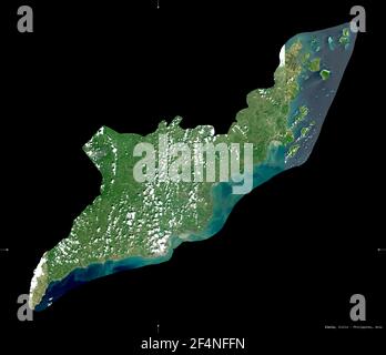 Iloilo, province of Philippines. High resolution satellite map ...