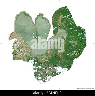 Laguna, province of Philippines. High resolution satellite map. Corner ...