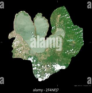 Laguna, province of Philippines. High resolution satellite map. Corner ...