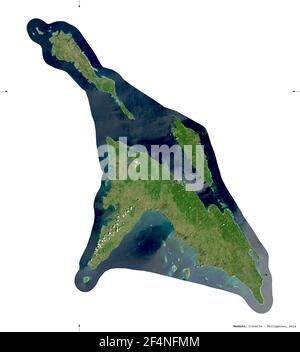 Masbate, province of Philippines. High resolution satellite map. Corner ...