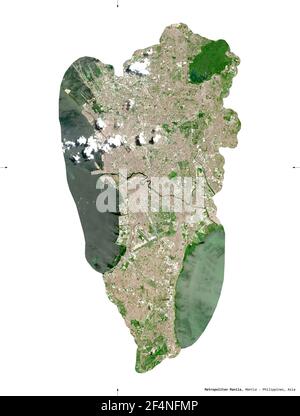 Metropolitan Manila, province of Philippines. High resolution satellite ...