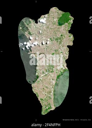 Metropolitan Manila, province of Philippines. High resolution satellite ...