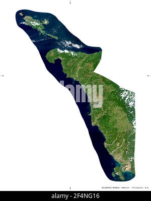 Occidental Mindoro, province of Philippines. High resolution satellite ...