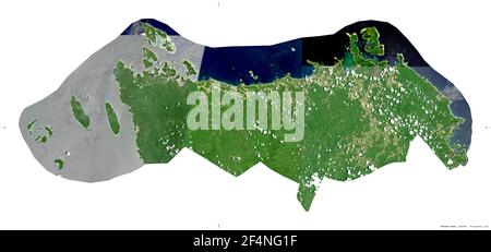 Northern Samar, province of Philippines. High resolution satellite map ...