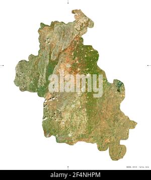 Idlib, province of Syria. High resolution satellite map. Locations and ...