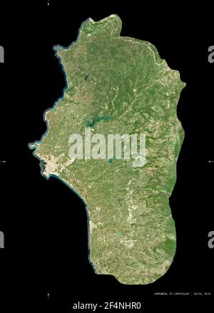 Lattakia, province of Syria. High resolution satellite map. Locations ...