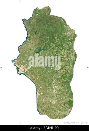 Lattakia, province of Syria. High resolution satellite map. Locations ...