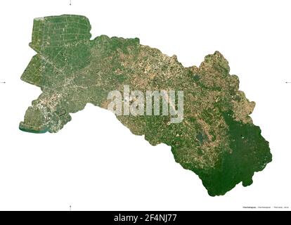 Chachoengsao, province of Thailand. High resolution satellite map ...