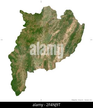 Chiang Rai, province of Thailand. High resolution satellite map ...