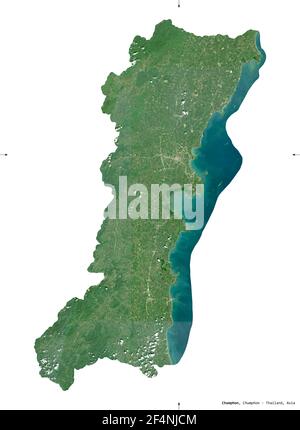 Chumphon, province of Thailand. High resolution satellite map ...