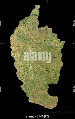 Maha Sarakham, province of Thailand. High resolution satellite map ...