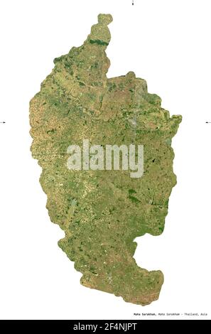 Maha Sarakham, province of Thailand. High resolution satellite map ...