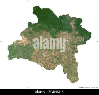 Prachin Buri, province of Thailand. High resolution satellite map ...