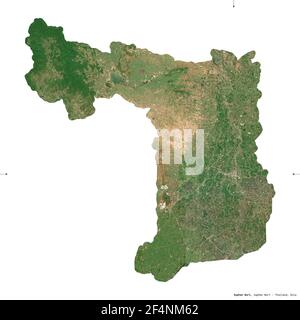 Suphan Buri, province of Thailand. High resolution satellite map ...