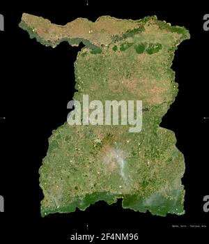 Surin, province of Thailand. High resolution satellite map. Locations ...