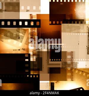 Film negative frames overlap background Stock Photo - Alamy