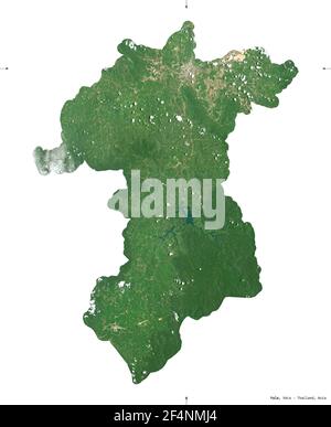 Yala, province of Thailand. High resolution satellite map Stock Photo ...