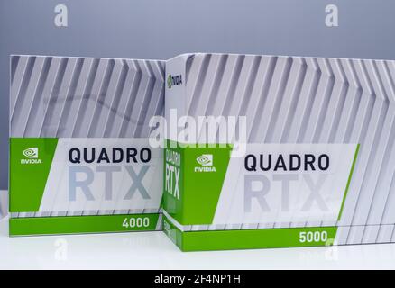 New packaging of two new GPU Nvidia Quadro RTX 4000 and RTX 5000 based ...