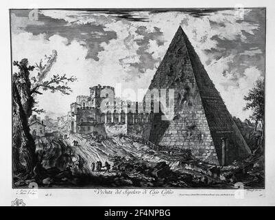 Giovanni Battista Piranesi. A. View of the Tomb of Licinianus Piso on ...